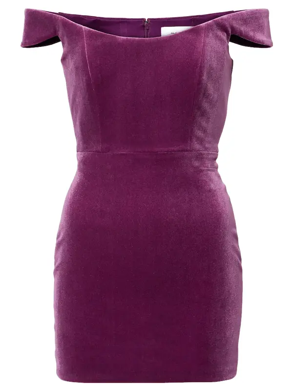 Alex Perry Off-shoulder Bustier Dress - Purple