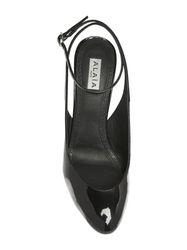 Alaïa Patent Leather Slingback Pumps - Noir