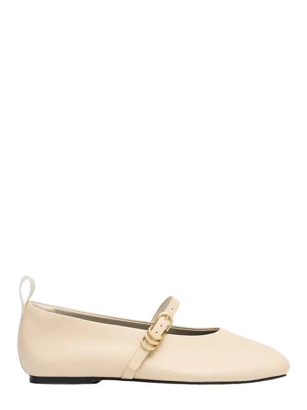 Rag & Bone Spire Leather Ballerina Flats - Greige