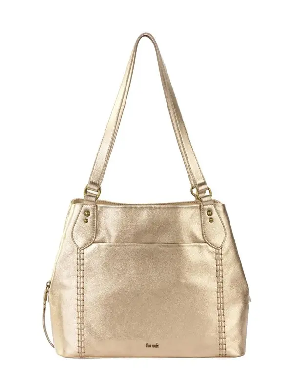 THE SAK Melrose Leather Satchel - Light Gold