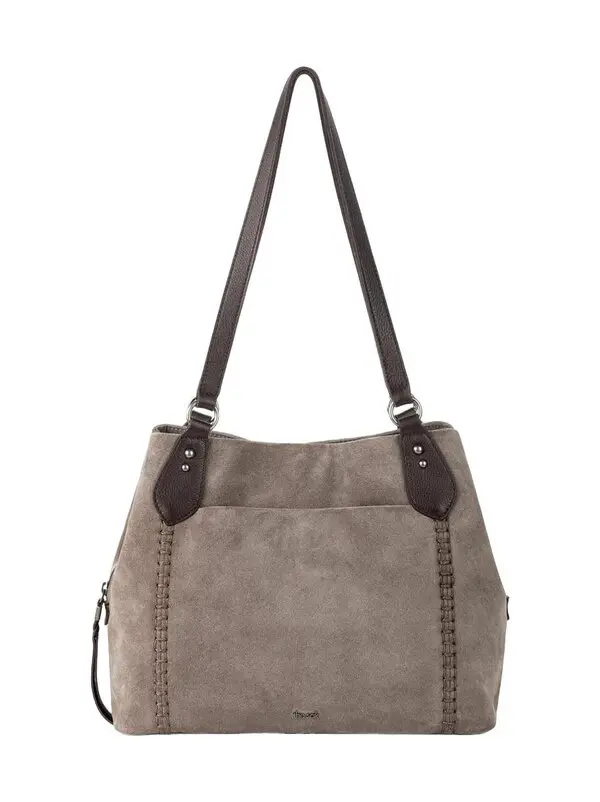 THE SAK Melrose Leather Satchel - Mushroom Suede