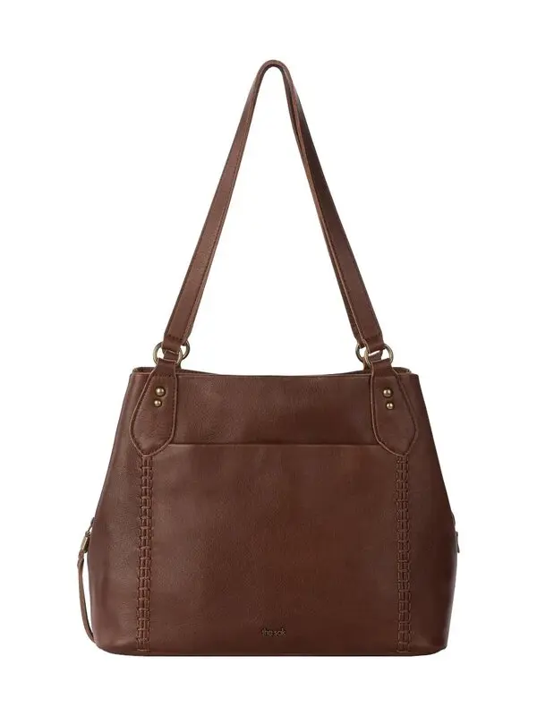 THE SAK Melrose Leather Satchel - Whiskey