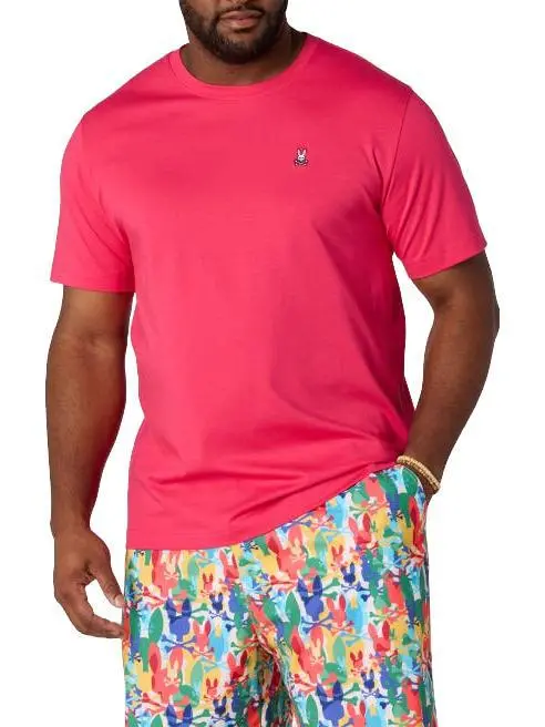 Psycho Bunny Big & Tall Crewneck T-shirt - Pink