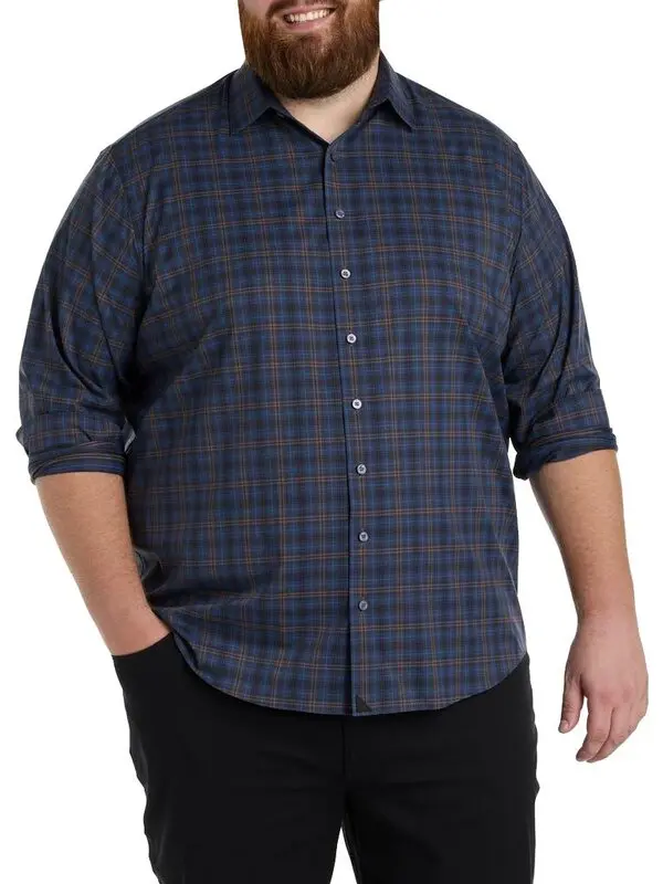 UNTUCKIT FIT BY DXL Welch Sport Shirt - Navy