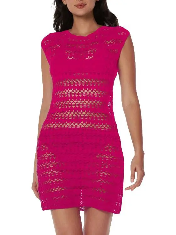 Helen Jon Kendall Crochet Dress - Lotus Pink