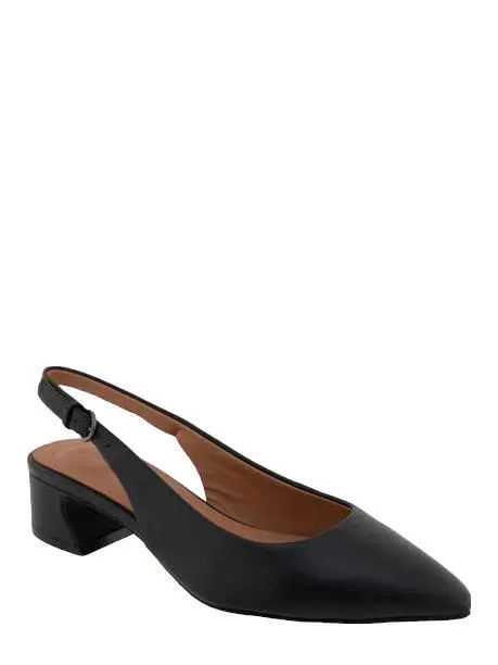 Gentle Souls By Kenneth Cole Slingback Pumps - Black Leather