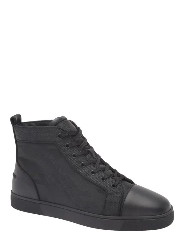 CHRISTIAN LOUBOUTIN Louis Orlato High-top Sneaker - Black-black
