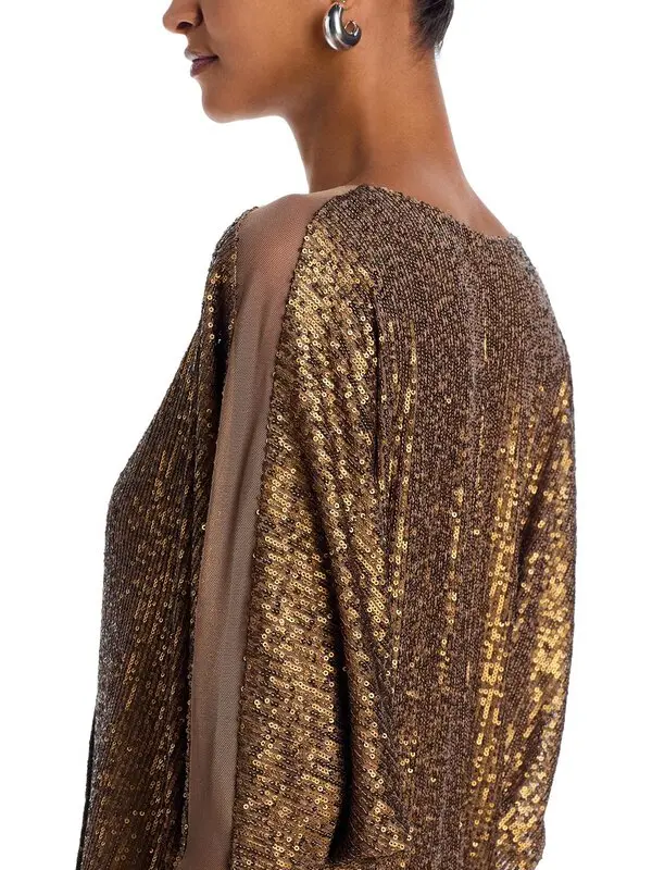 Norma Kamali Sequin Mini Dress - Bronze
