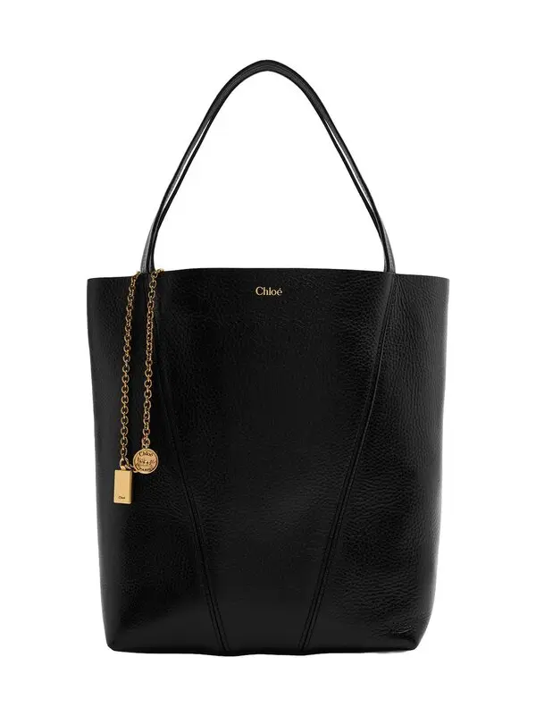 Chloé Grained Leather Tote - Black