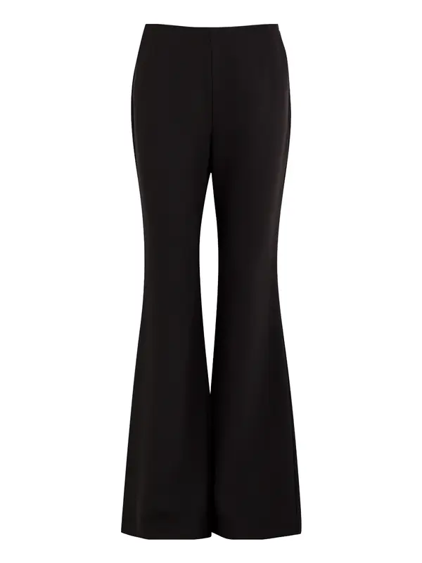 Roland Mouret Flared-leg Crepe Trousers - Black