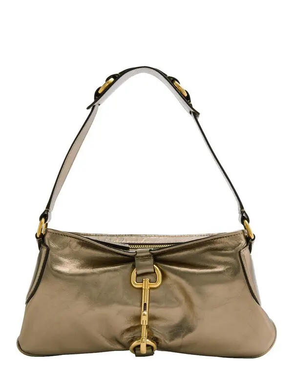 Chloé Kerala 25 Metallic Leather Shoulder Bag - Metallic Silver
