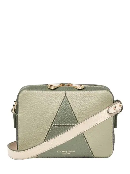 ASPINAL OF LONDON Camera Crossbody Bag In Pebble - Green