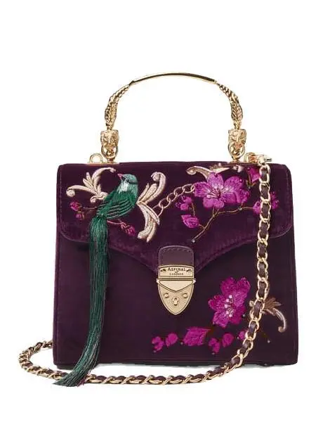 ASPINAL OF LONDON Midi Mayfair Top Handle Bag - Purple