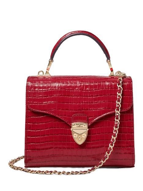 ASPINAL OF LONDON Mayfair Midi Top Handle Bag - Red