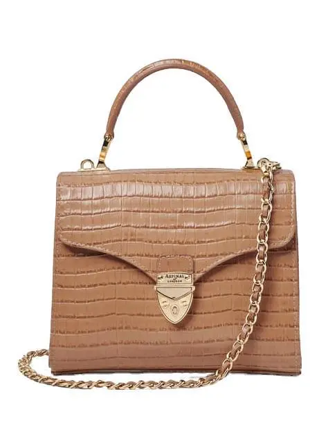 ASPINAL OF LONDON Mayfair Midi Bag - Tan