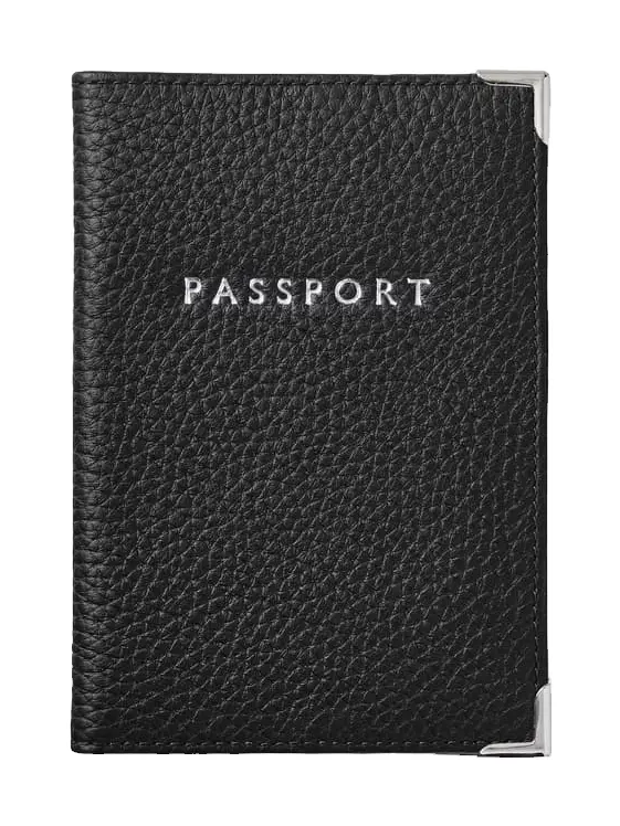 ASPINAL OF LONDON Passport Cover - Black