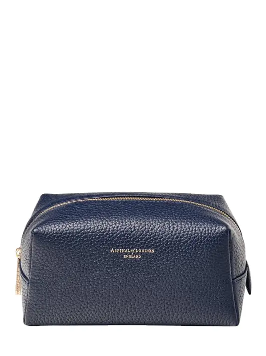 ASPINAL OF LONDON Makeup Bag In Cobalt Pebble - Blue
