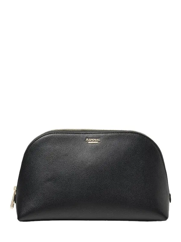 ASPINAL OF LONDON Classic Toiletry Bag In Soft Saffiano - Black