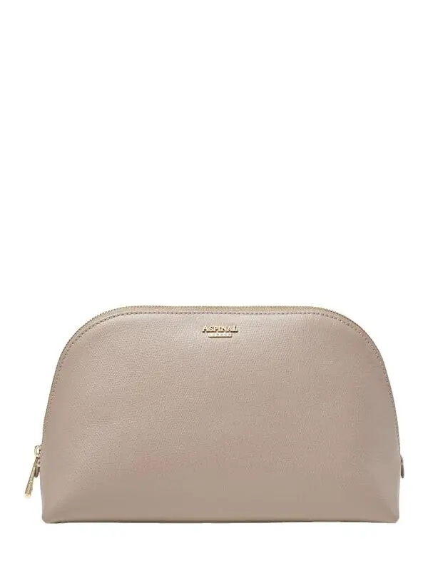 ASPINAL OF LONDON Classic Toiletry Bag In Soft Saffiano - Neutral