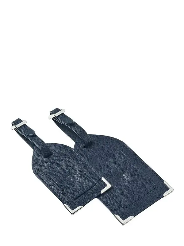 ASPINAL OF LONDON Set Of 2 Luggage Tags - Navy