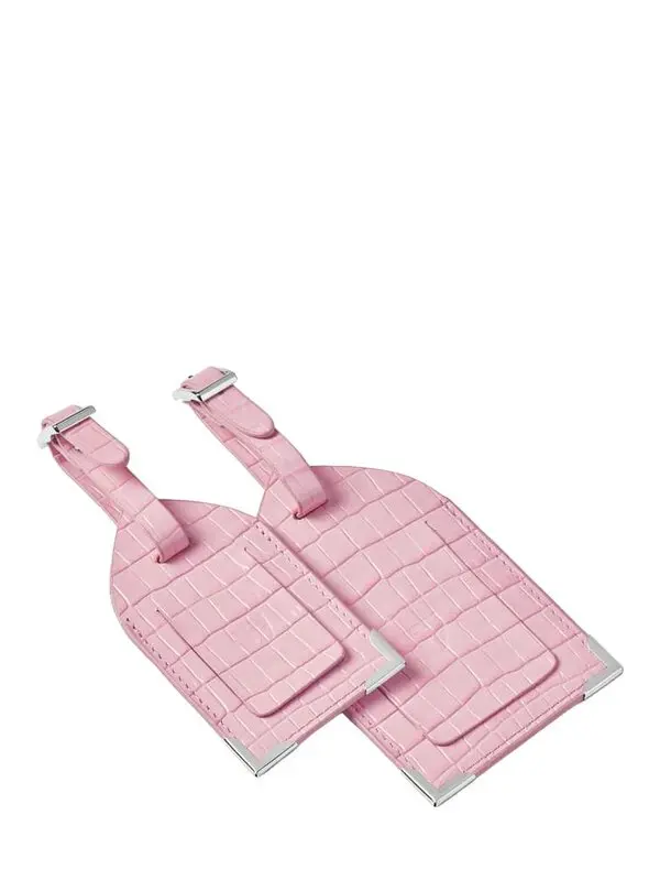 ASPINAL OF LONDON Set Of 2 Luggage Tags - Pink/purple