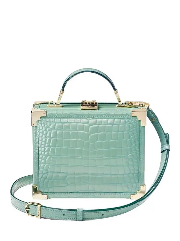 ASPINAL OF LONDON Trunk Clutch Bag Multi Crystal Transparent Gold - Green