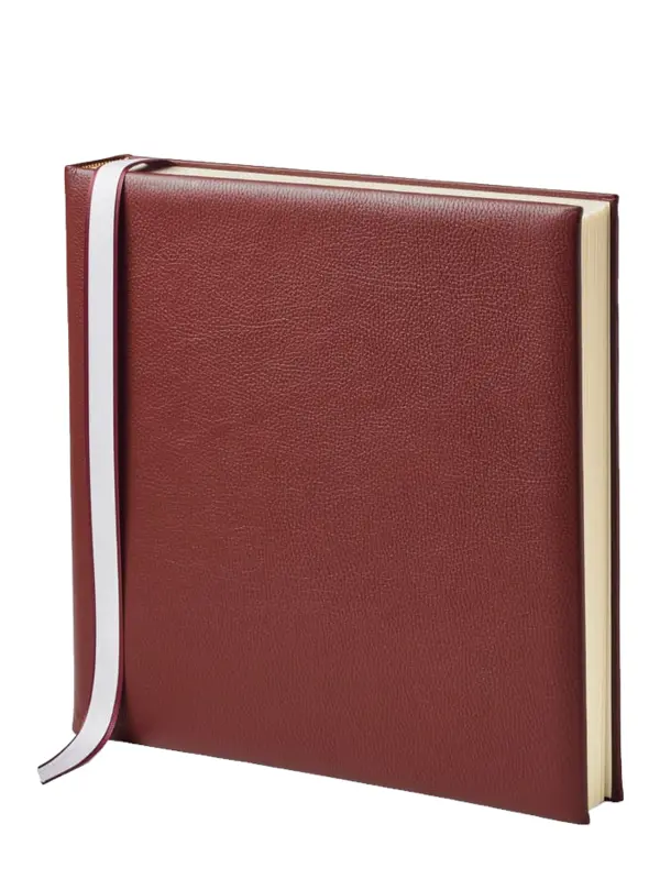 ASPINAL OF LONDON 8-inch Leather Photo Album In Capri Pebble - Red
