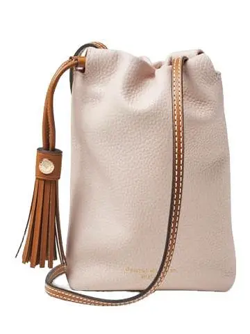 ASPINAL OF LONDON Soho Crossbody Pouch In Slot Weave - Neutral/tan