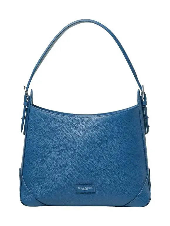 ASPINAL OF LONDON Hobo Bag In Topaz Pebble - Blue