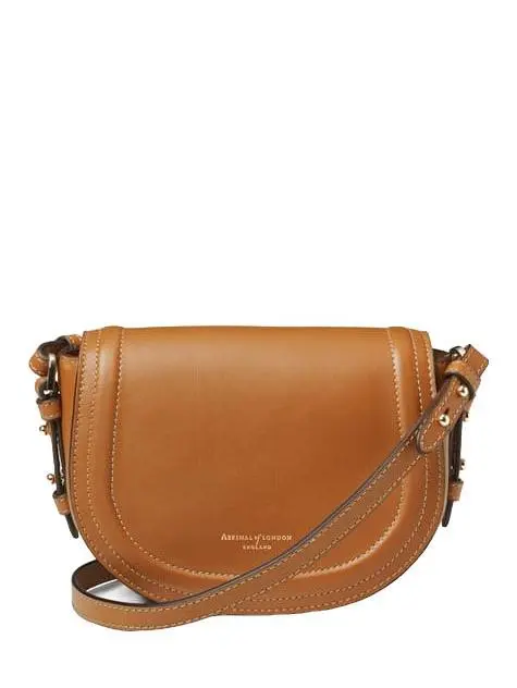 ASPINAL OF LONDON Small Stella Satchel Crossbody Bag - Tan