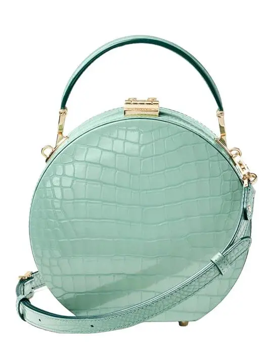 ASPINAL OF LONDON Hat Box Top Handle Bag - Green