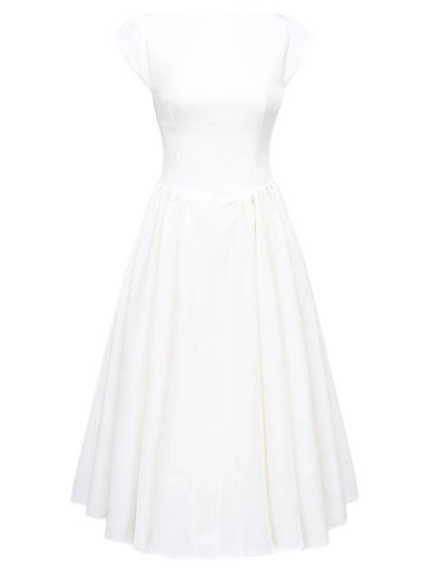 House Of Cb Debutante Satin Midi Dress - Ivory