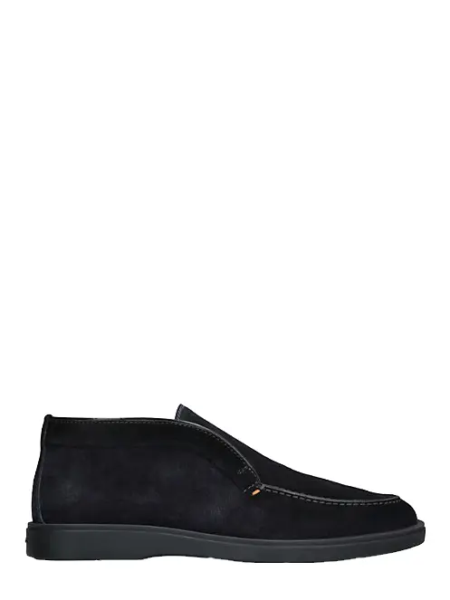 Santoni Detroit Chunky-sole Suede Loafers - Navy