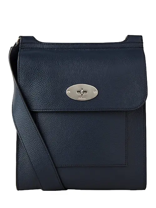 Mulberry Small Grained-leather Messenger Bag - Night Sky