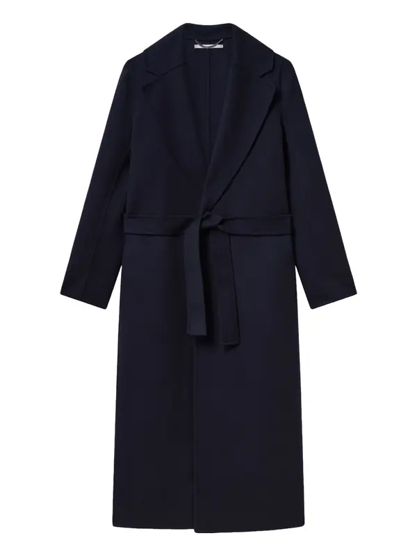 Stella McCartney Belted Felted Coat - Blue