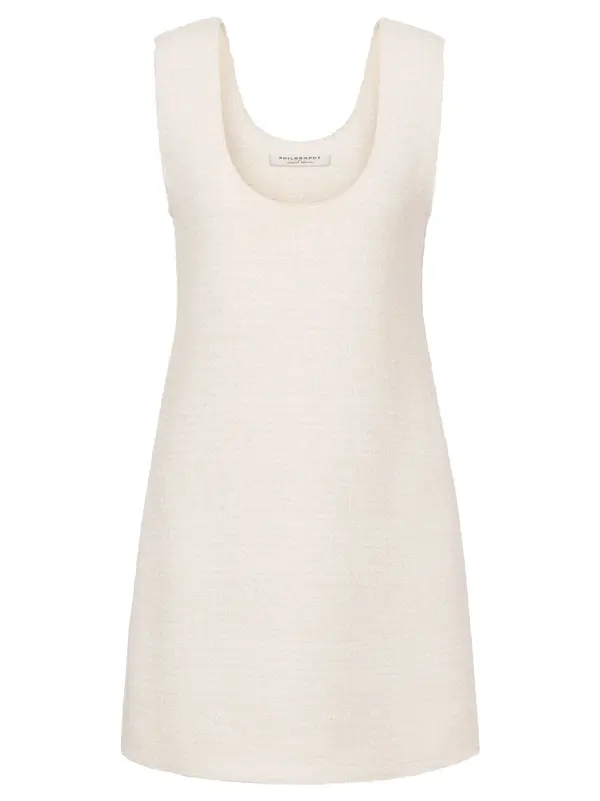 Philosophy Di Lorenzo Serafini Bouclé Mini Dress - Neutrals