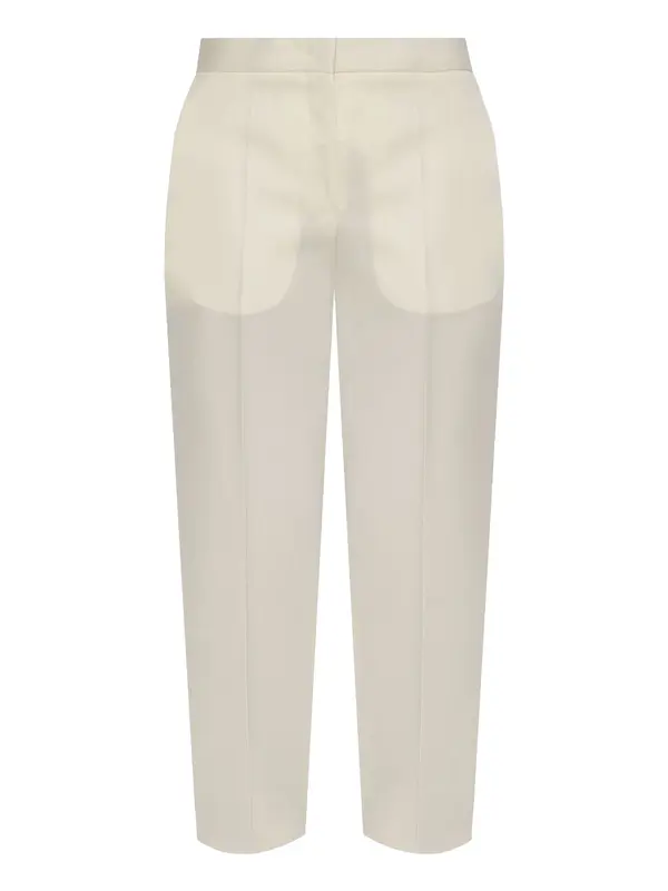 JIL SANDER Wool Tailored Trousers - Neutrals