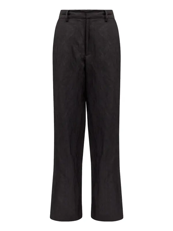 MAISON MARGIELA Single-stitch Logo Flared Trousers - Black