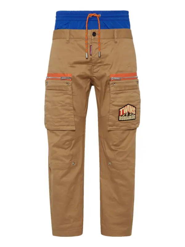 Dsquared2 Cotton Cargo Trousers - Brown