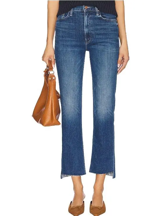 MOTHER High Waisted Rider Ankle Step Fray Jeans - Over The Top