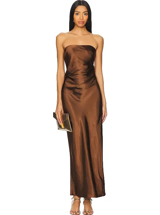 RUNAWAY THE LABEL X Kristine Dress - Chocolate