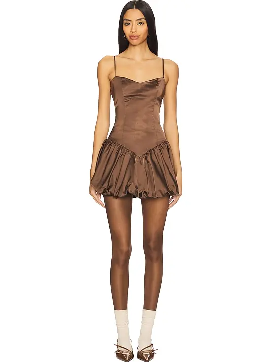 Lioness Dollhouse Mini Dress - Coffee