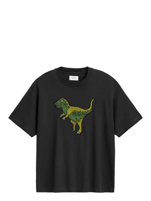 COACH Rexy Relaxed Fit T-shirt In Organic Cotton - Black