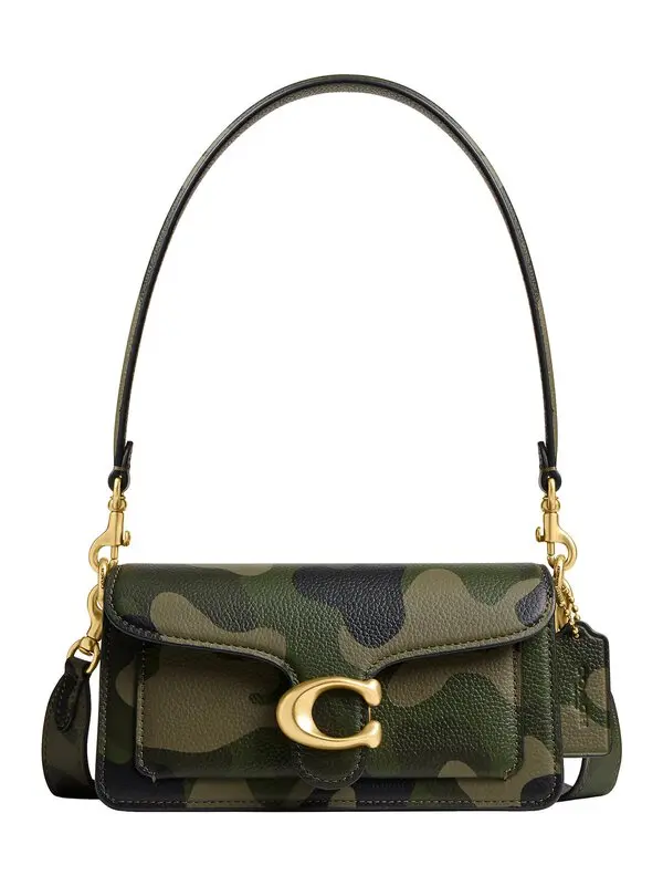 COACH Tabby Shoulder Bag 20 With Camo Print - Green/black