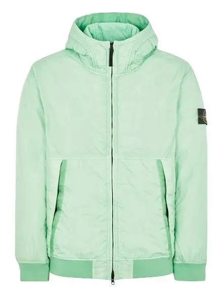 Stone Island Garment Dyed Crinkle Reps Recycled Nylon Primalofttc Jacket - Light Green