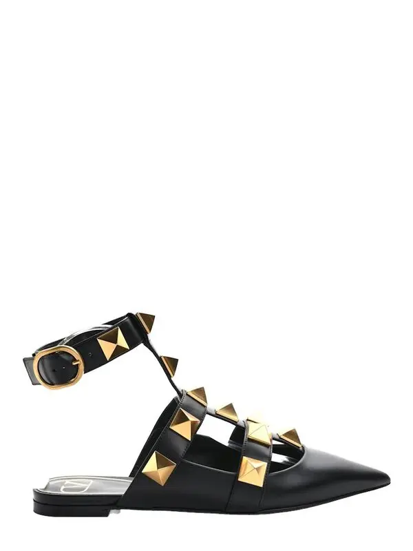 Valentino Garavani Roman Stud Ballet Flat - Black