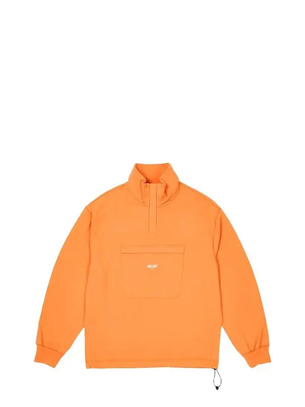 PALACE 1/4 Zip Washed Funnel - Tiger Orange