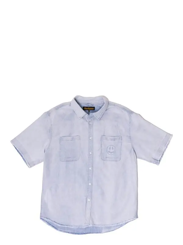 Drew House Lightweight Denim Short Sleeve Shirt - Light Indigo