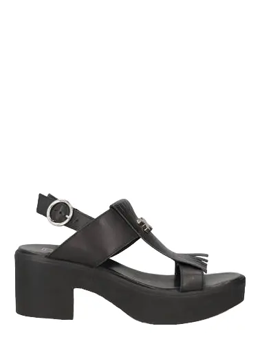 CULT Leather Slingback Sandals - Black