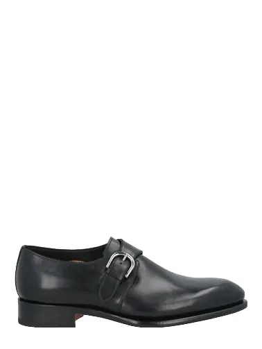 Santoni Leather Loafers - Black